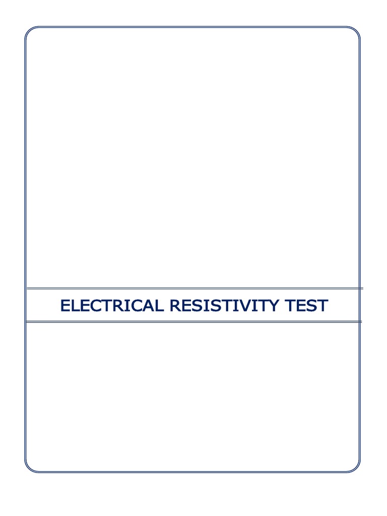 7-ERT DATA - SG - XLSX - Group | PDF | Electrical Resistivity And ...