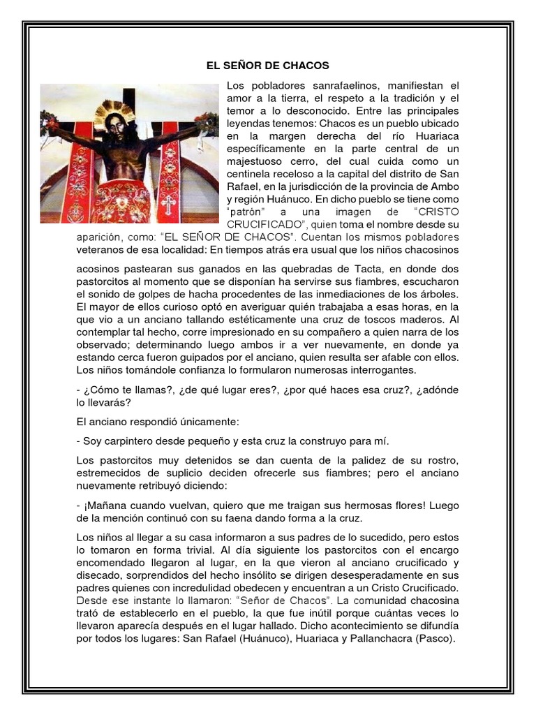 El Señor de Chacos | PDF | Crucifixion de jesus | La resurrección de Jesús