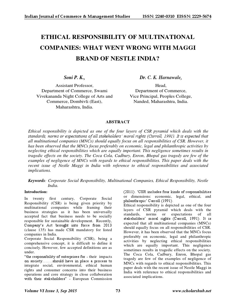 Paper 11 | PDF | Nestlé | Corporate Social Responsibility
