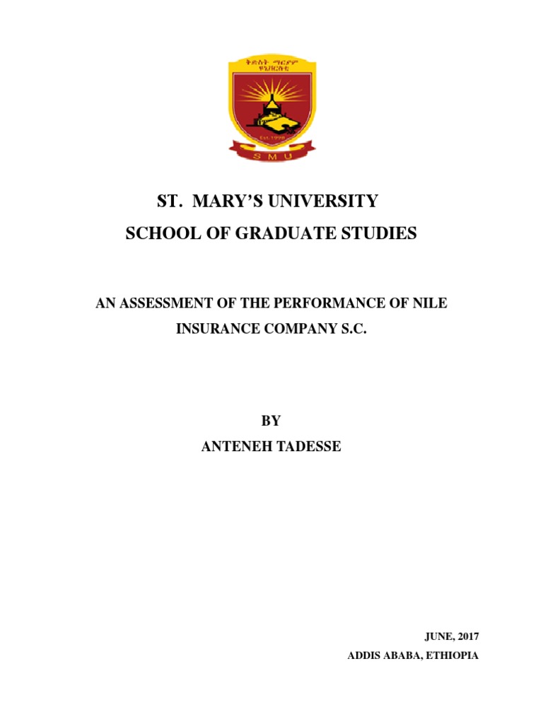 MBA Thesis: Nile Insurance Analysis | PDF | Insurance | Risk Management