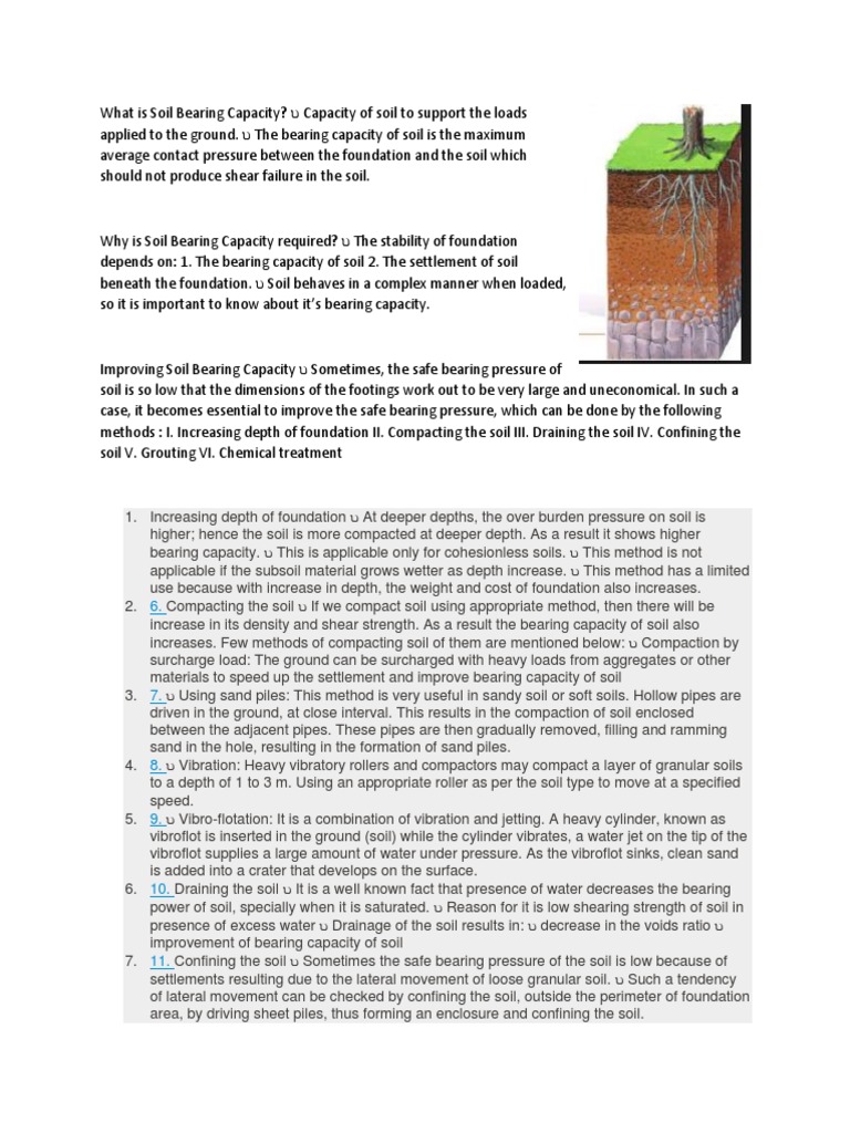 Improving Soil Bearing Capacity Methods | PDF | Deep Foundation | Soil