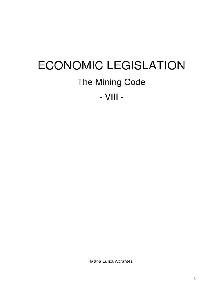 The Mining Code - Angola | PDF | Territorial Waters | Mineral Rights
