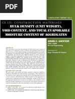 Unit Weight of Aggregates | PDF | Density | Weight
