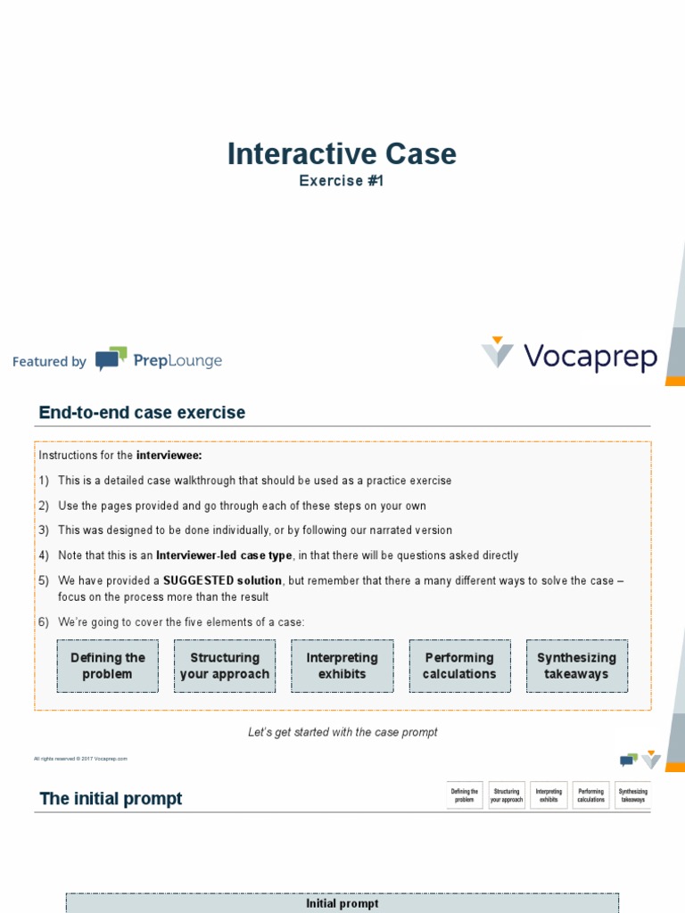 Interactive Case Review - Management Consulting | PDF | Sales | Cost