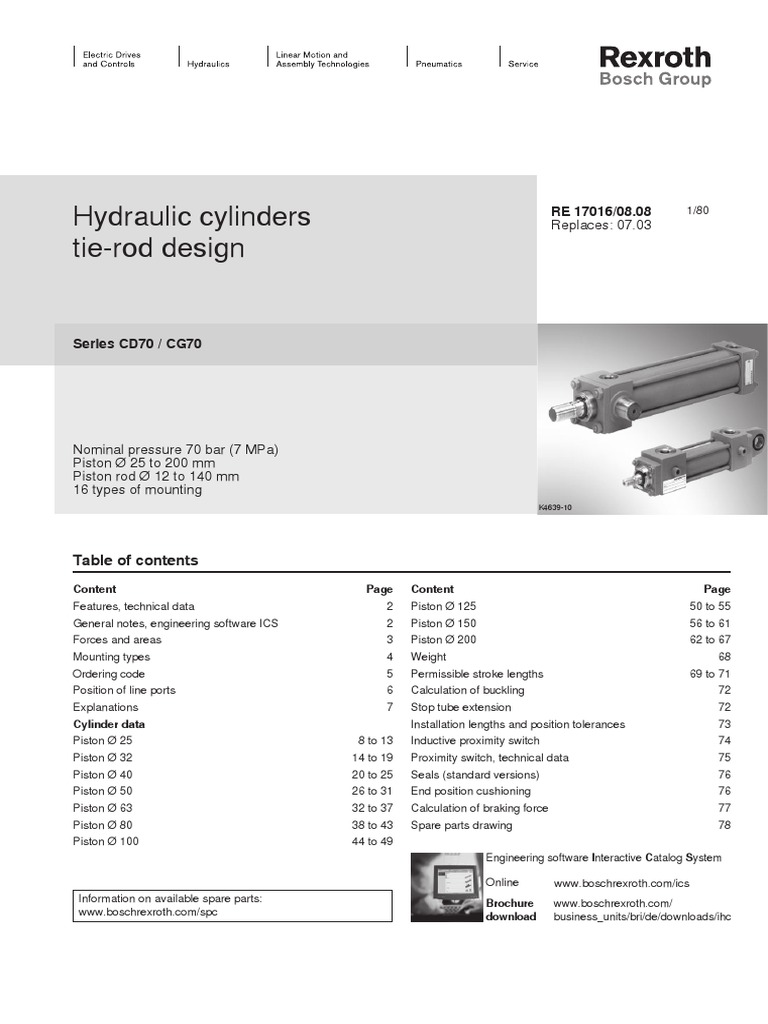 Cilindro CD70 | PDF | Pipe (Fluid Conveyance) | Piston