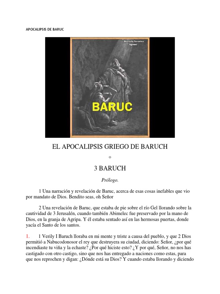 El Apocalipsis Griego de Baruch | PDF | Libro de revelación | Jeremías