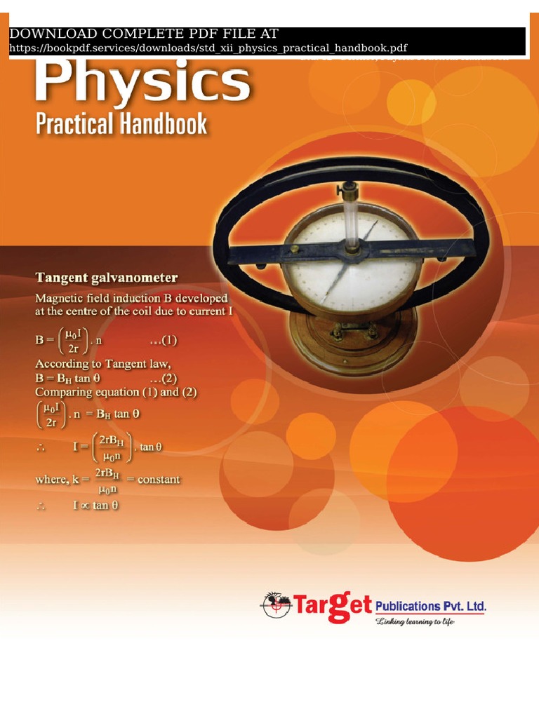 STD Xii Physics Practical Handbook PDF - 8 PDF | PDF | Electrical ...