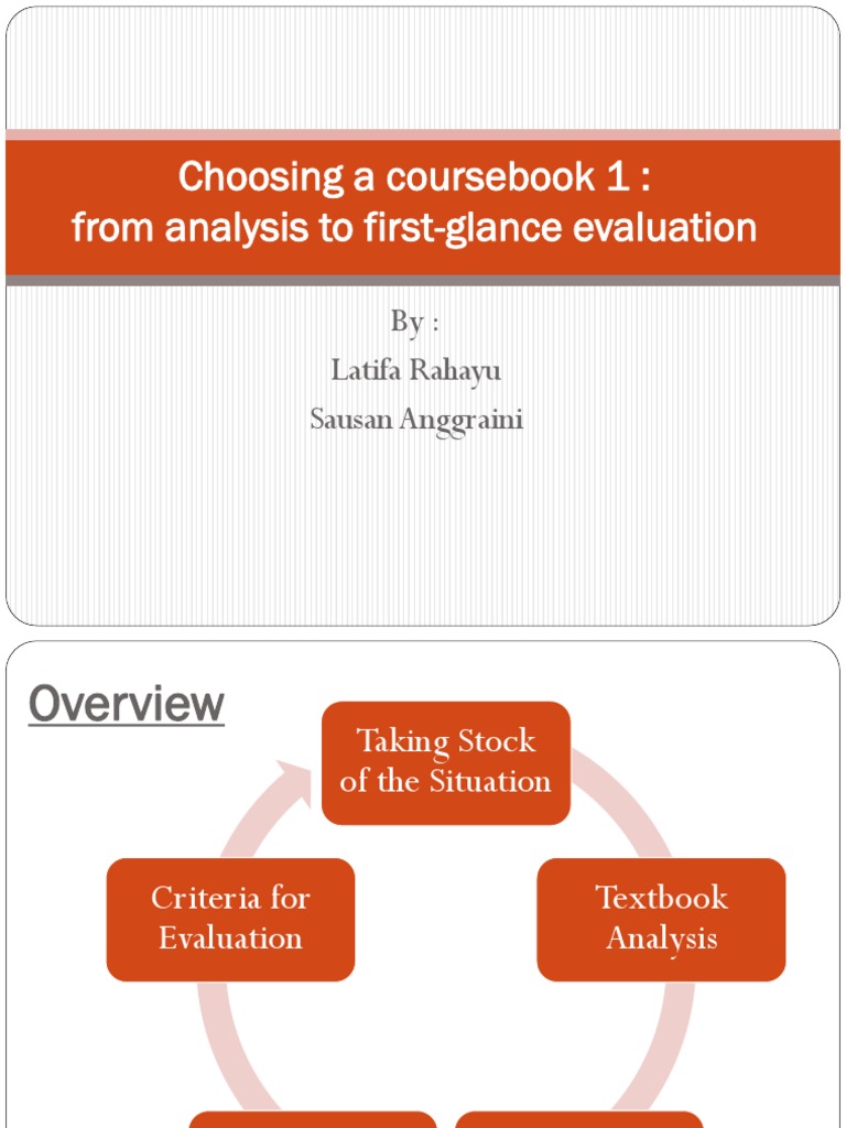 Choosing A Coursebook 1 | PDF | Second Language | Evaluation