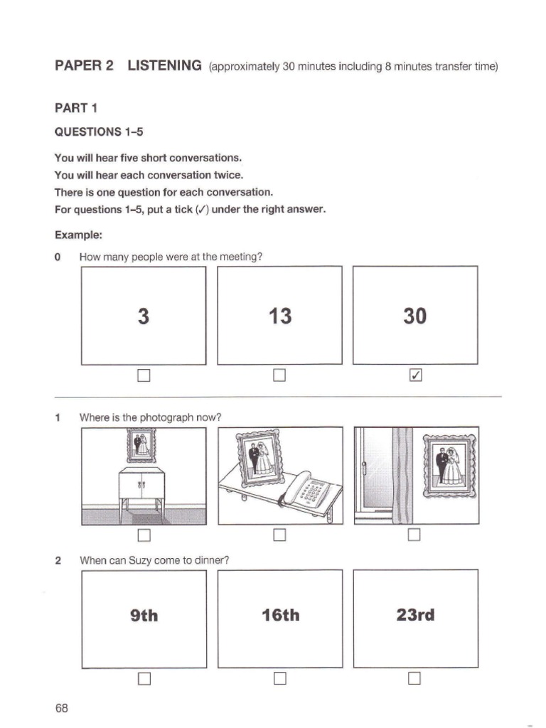 KET 6 - BOOK Test 3 PDF | PDF