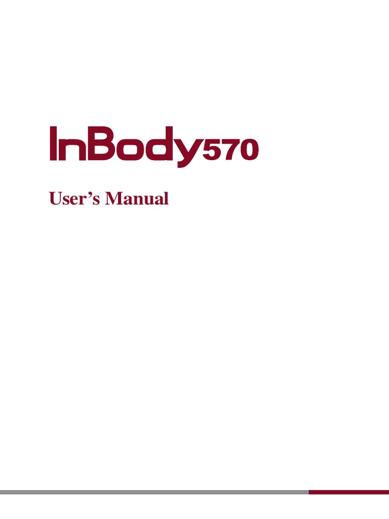 InBody 570 User's Manual | PDF | Nature