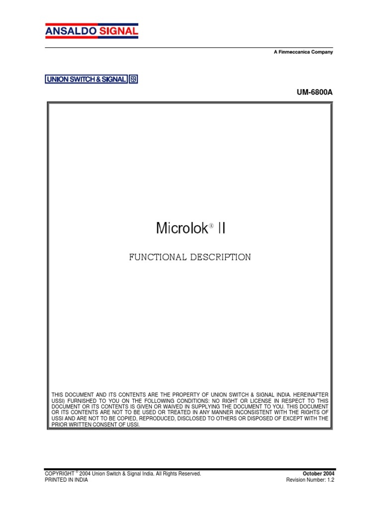 Microlok Installation | PDF | Relay | Power Supply