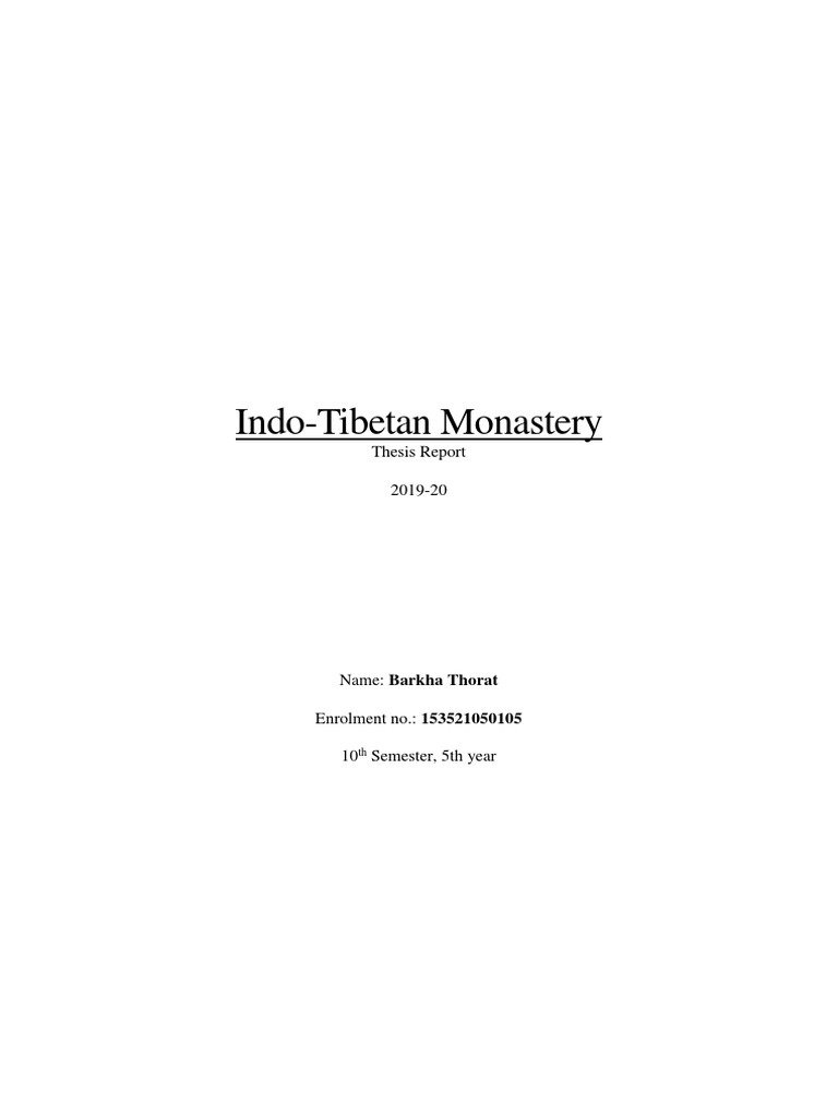 Thesis Report Format November 2019 | PDF | Monastery | Dharma