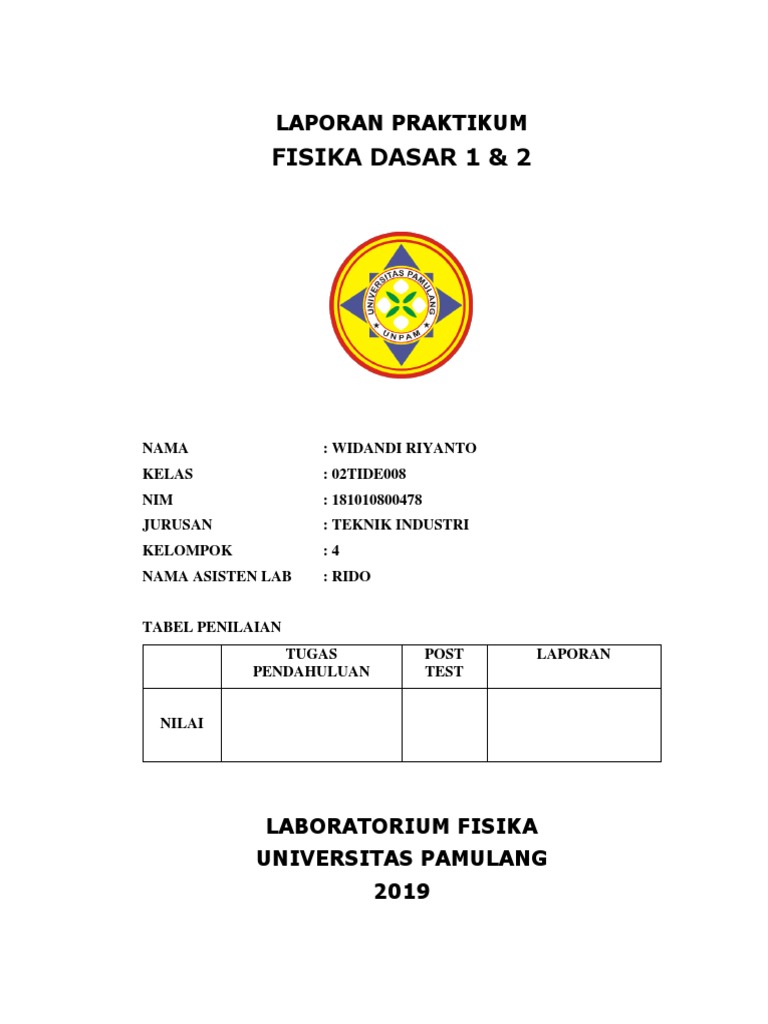 Laprak Fisika Dasar 1 & 2 | PDF
