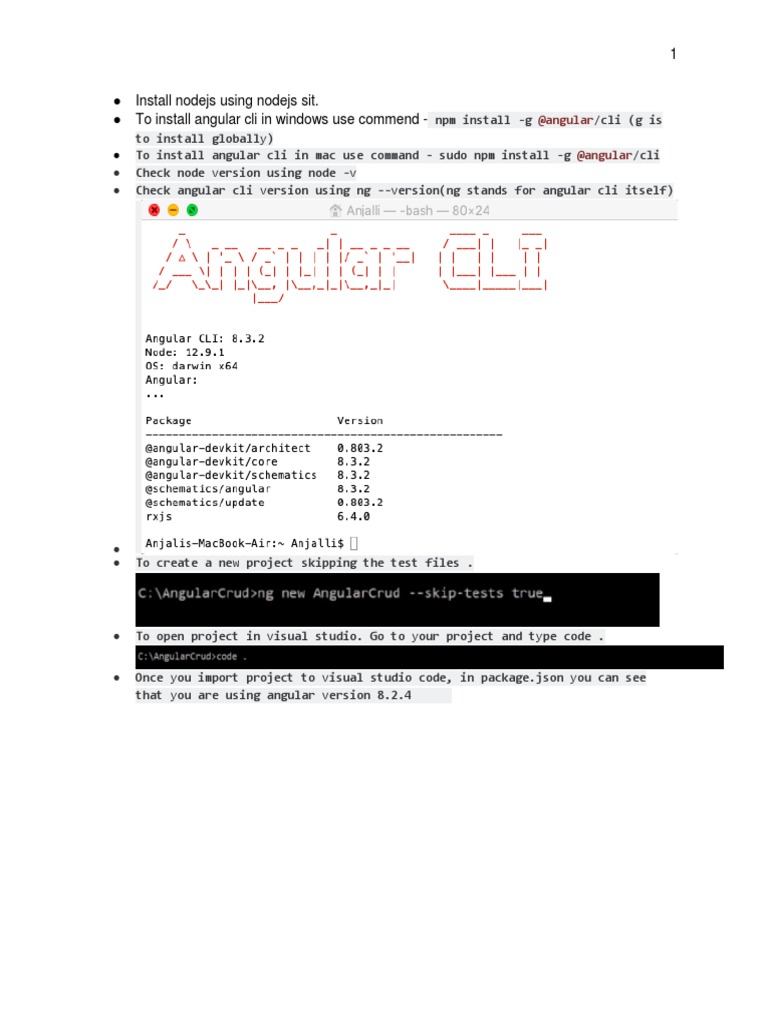 Angular Cli and Angular Crud | PDF | Command Line Interface | Java Script