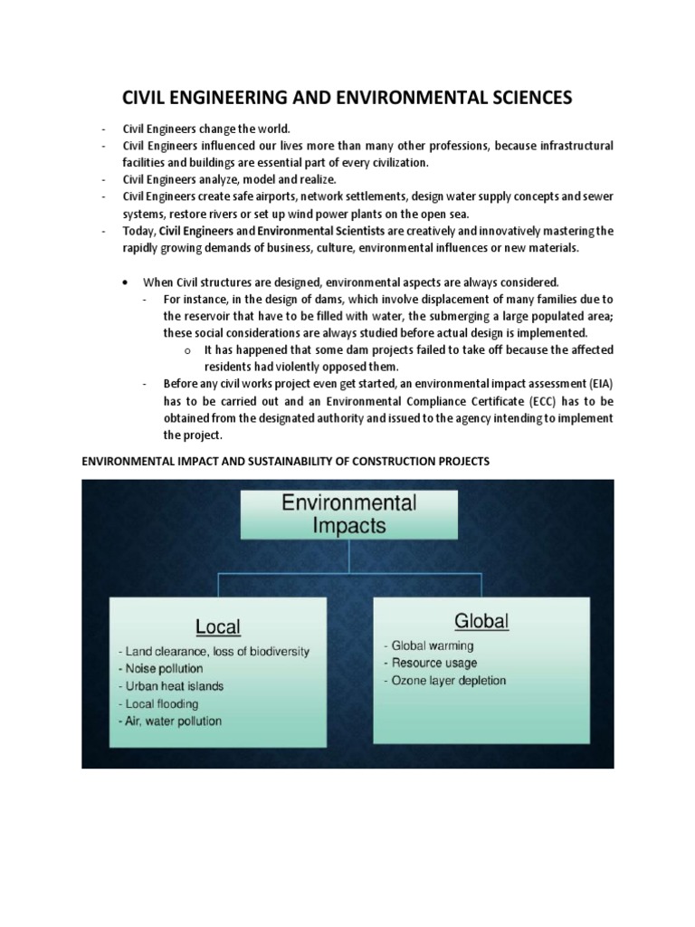 Civil Engineering and Environmental Sciences | PDF | Environmental ...