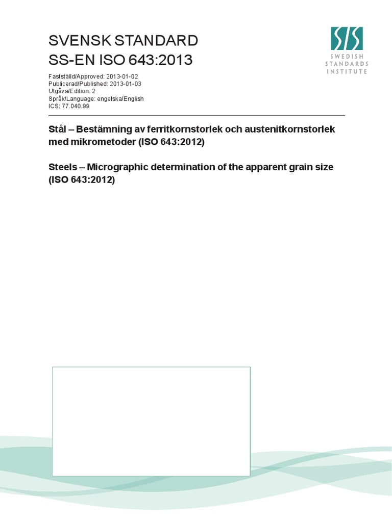 SS en Iso 643 2013 en PDF | PDF