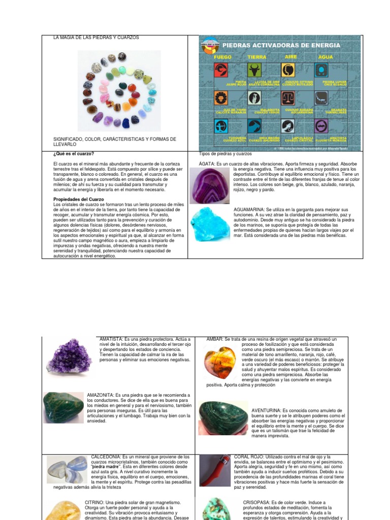 La Magia de Las Piedras y Cuarzos | PDF | Cuarzo | Agua