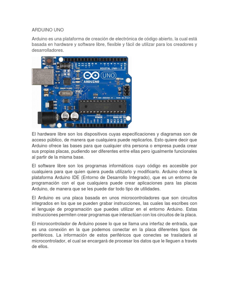 Arduino Uno | PDF | Arduino | Periférico