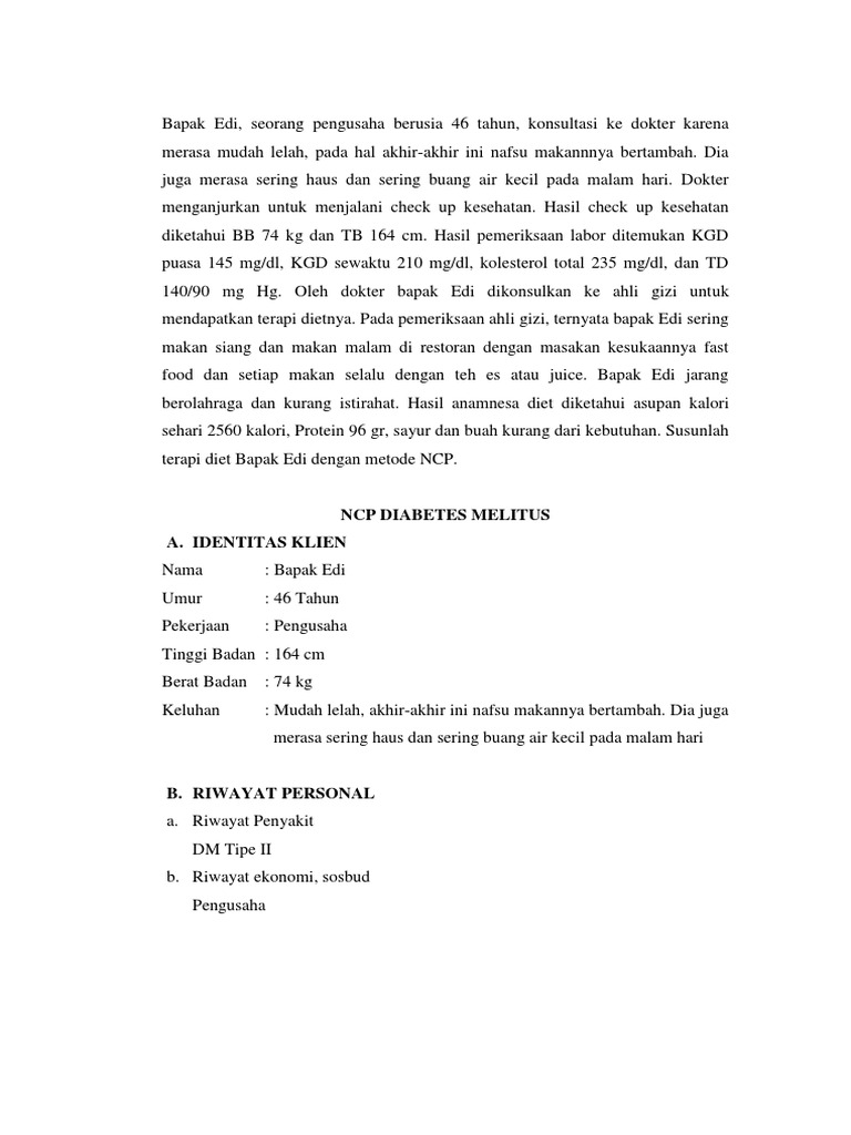 NCP DM Tipe II Bapak Edi | PDF