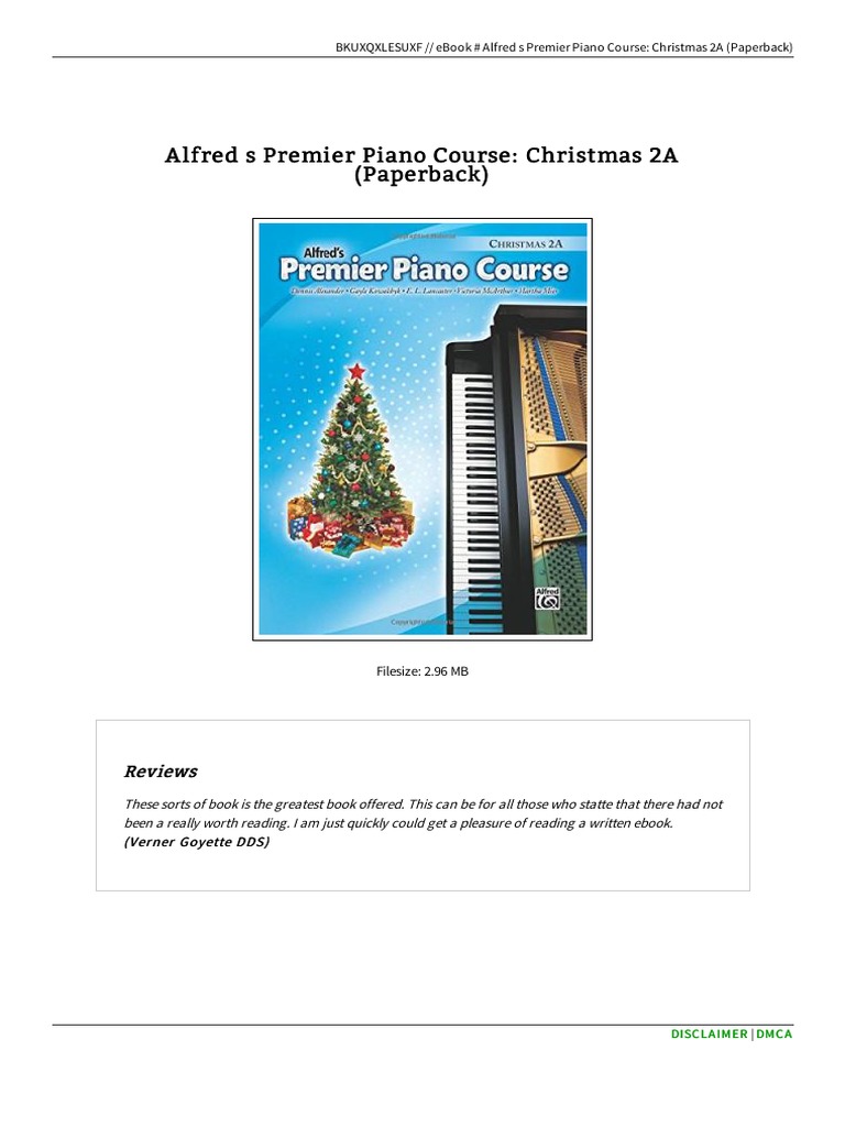 Alfred S Premier Piano Course Christmas 2a Paper | PDF | Christmas | Books