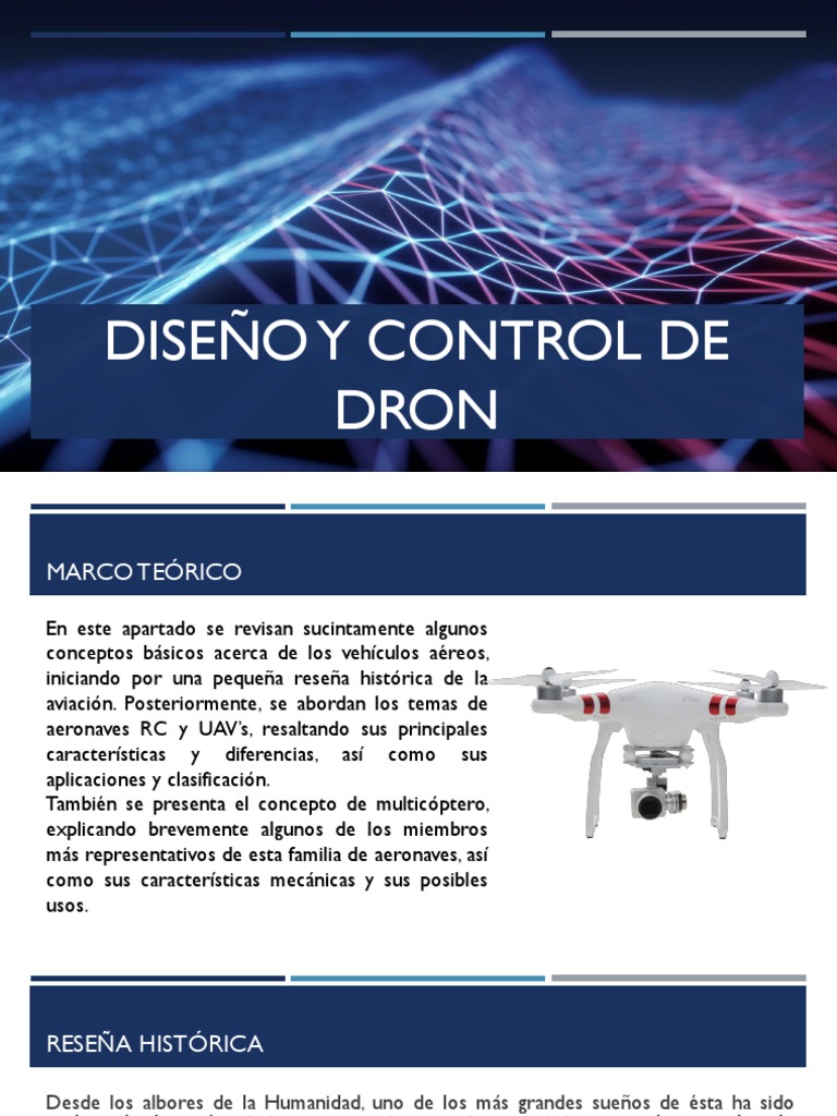 Diapositivas Drone | PDF | Vehículo aéreo no tripulado | Aeronave