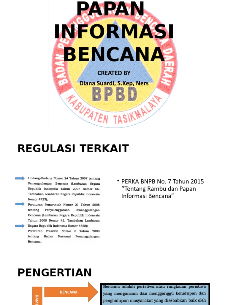 Rambu Dan Papan Informasi Bencana