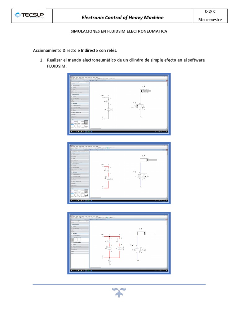 Simulaciones en Fluidsim Electroneumatica | PDF