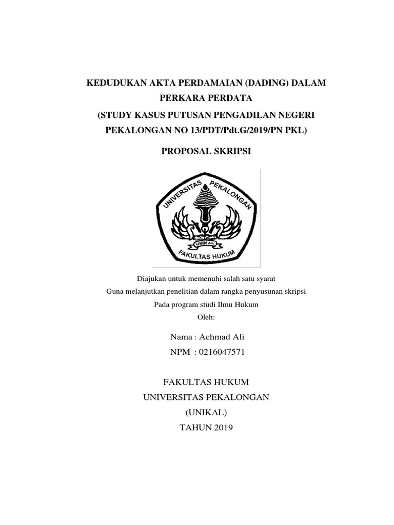 Akta Perdamaian | PDF