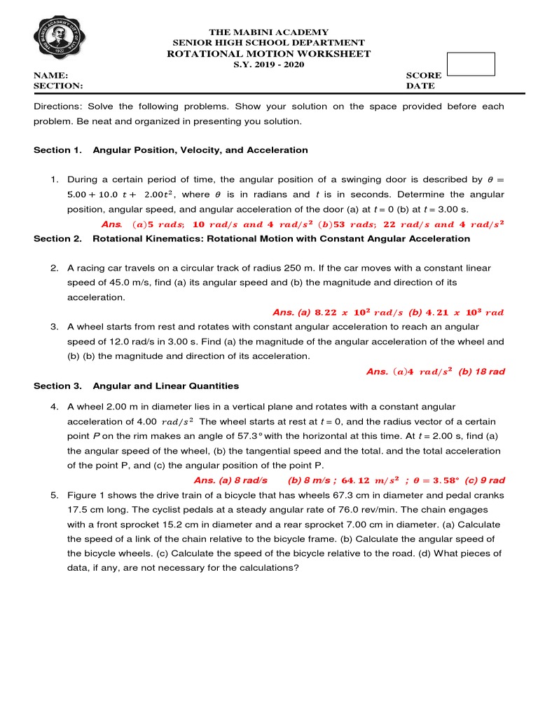 Circular Motion and Rotational Dynamics | PDF | Acceleration | Rotation Around A Fixed Axis