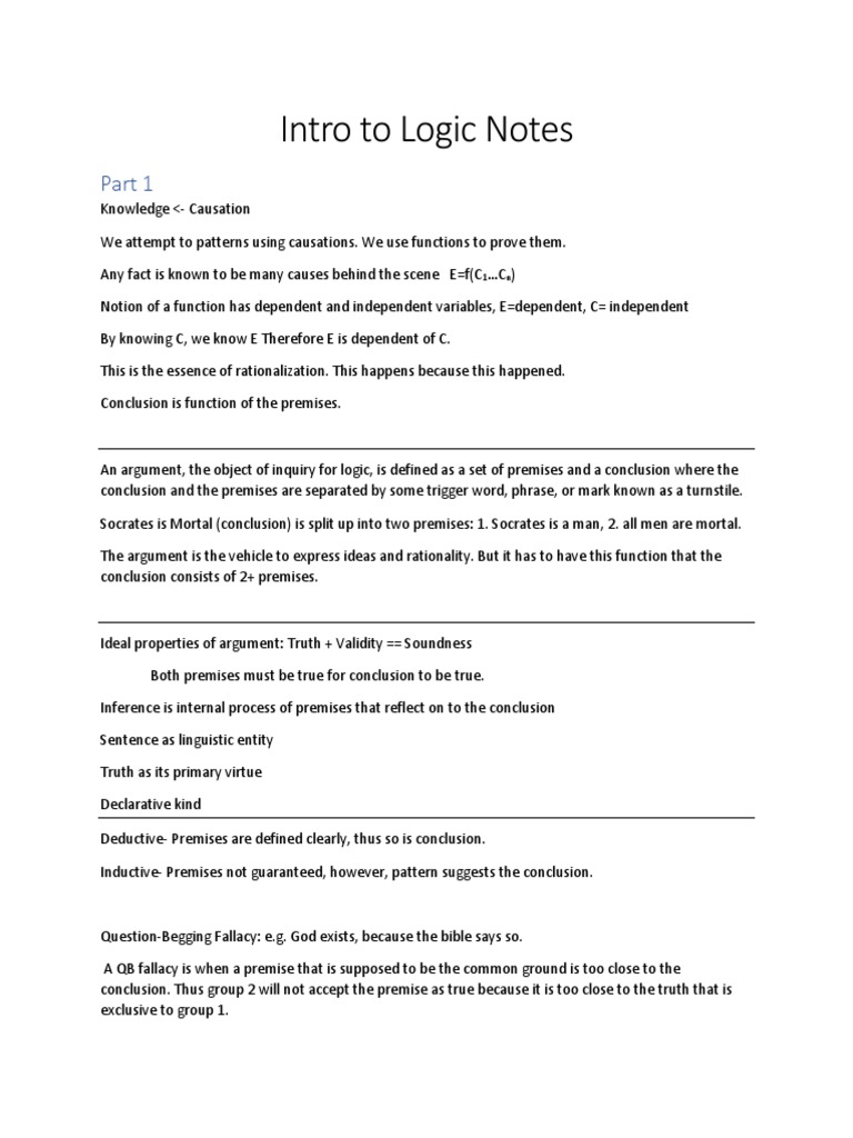 Logic Notes-MSI | Download Free PDF | Logical Consequence | Argument