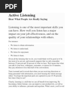 12 Blocks To Listening | PDF | Attention | Communication