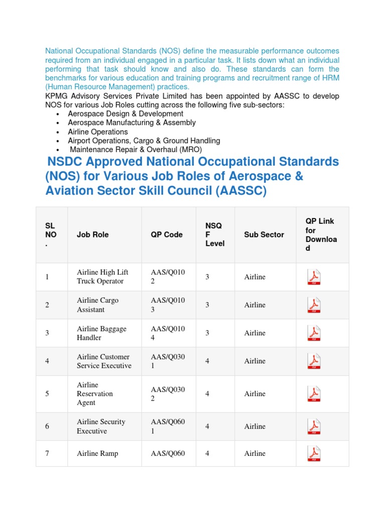 National Occupational Standards | PDF | Airport | Airlines