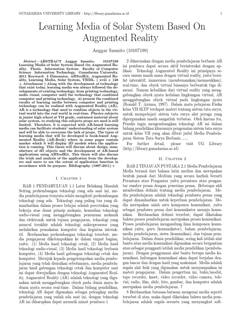 Learning Media of Solar System Based On | PDF | Komputer Pribadi | Arsitektur Komputer