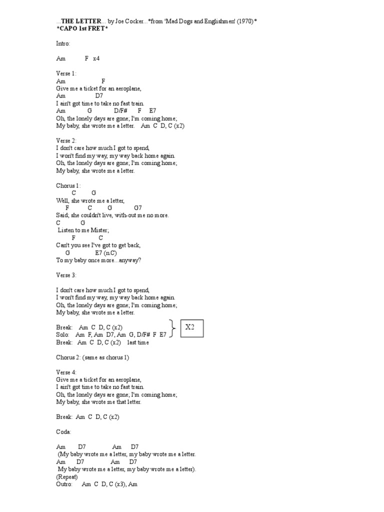 The Letter Guitar Chords Blue Letter Fleetwood Mac | Song Lyrics