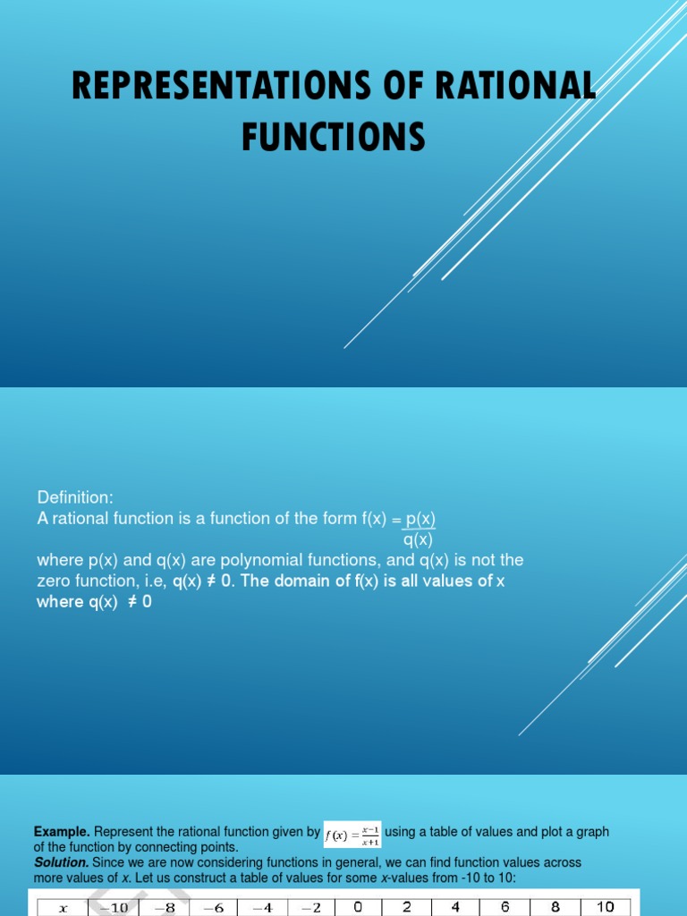 Representations of Rational Functions | PDF