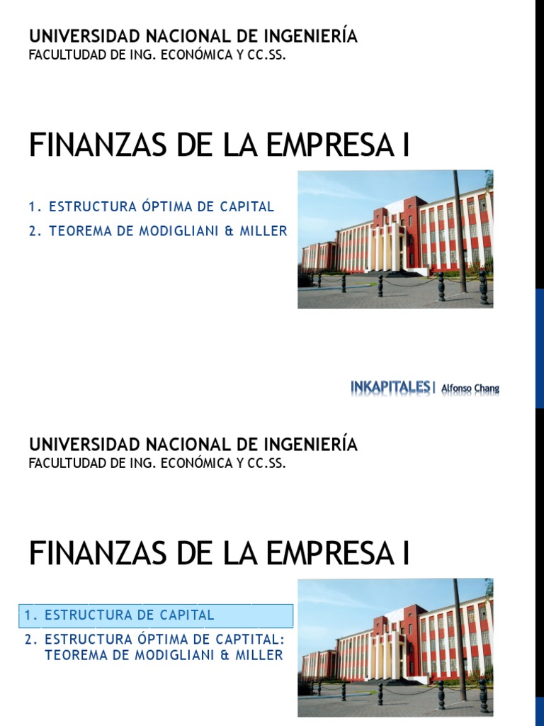 Estructura Óptima de Capital | PDF | Capital de trabajo | Deuda