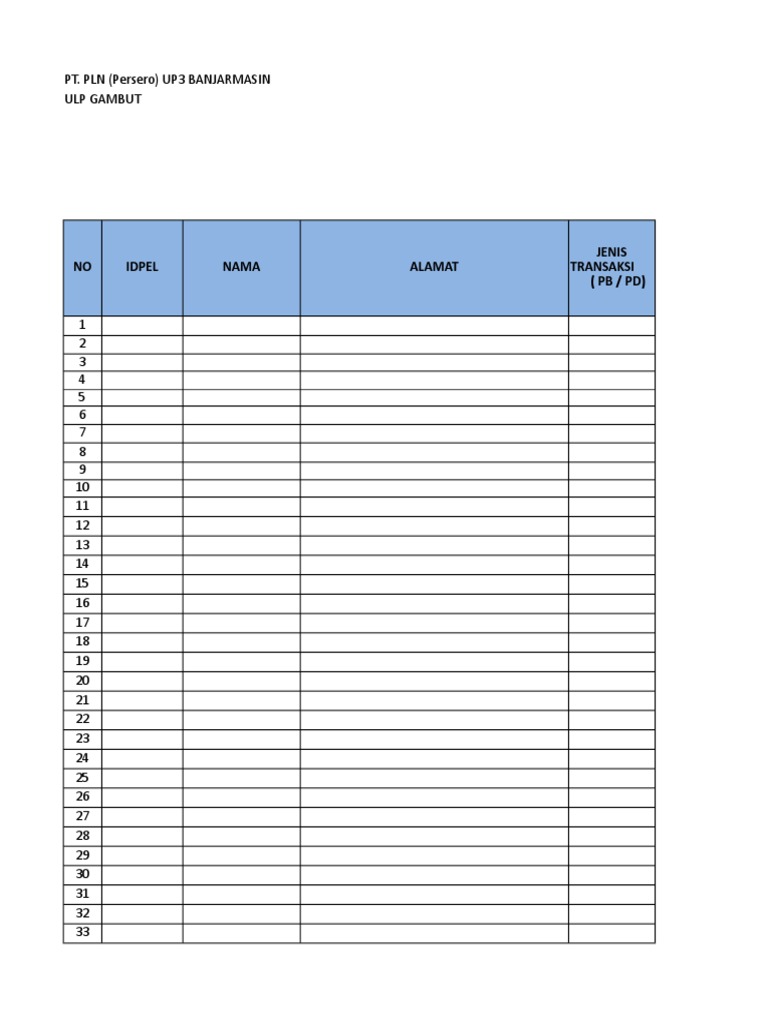 Format Tagihan Yanbung Baru PLN INDONESIA | PDF | Analytical Chemistry ...