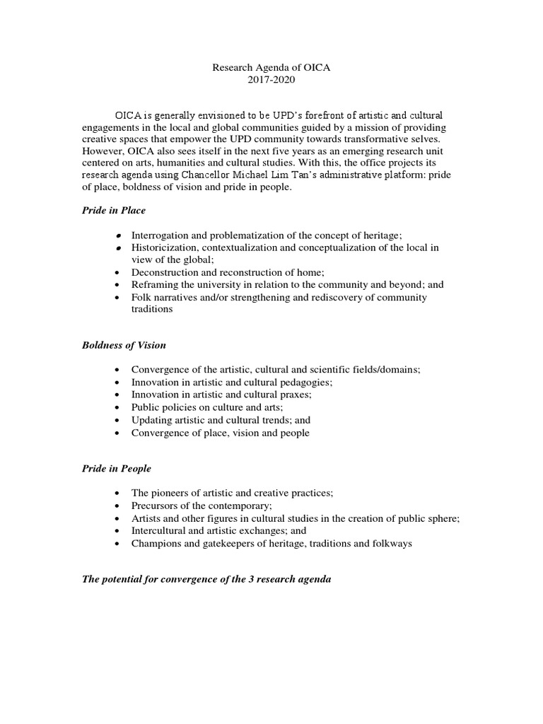 OICA Research Agenda | PDF