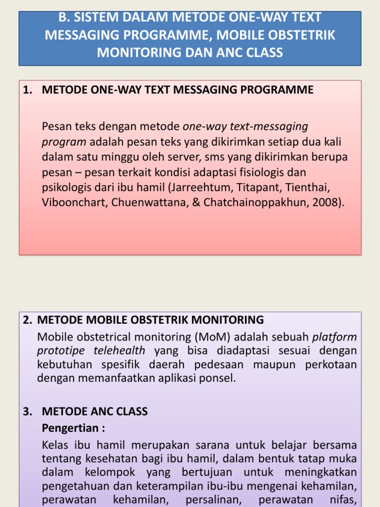Metode One-Way Text Messaging Programme | PDF