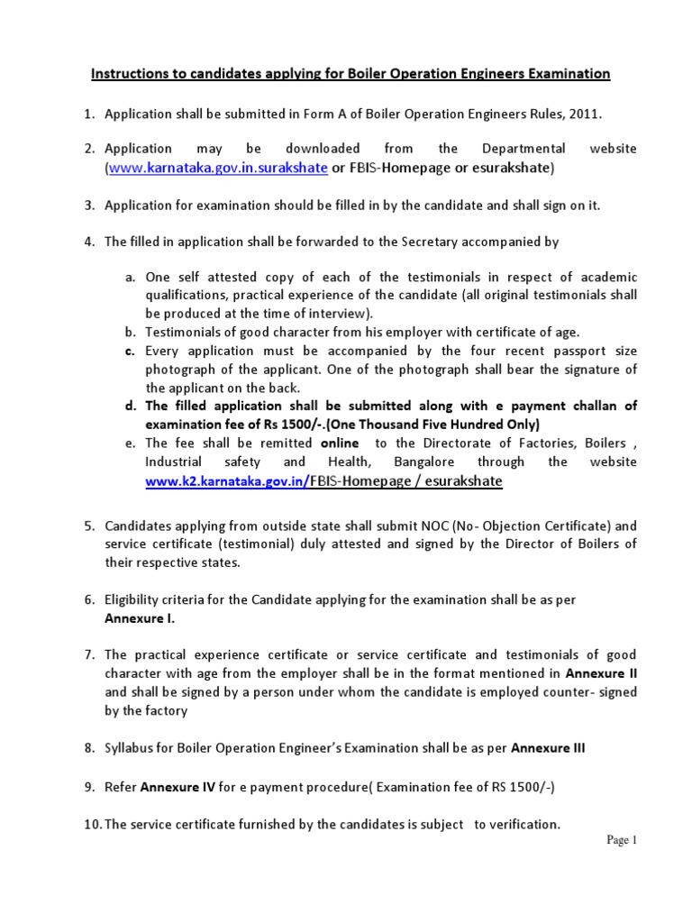 BOE Instructions | PDF | Boiler | Energy Conversion