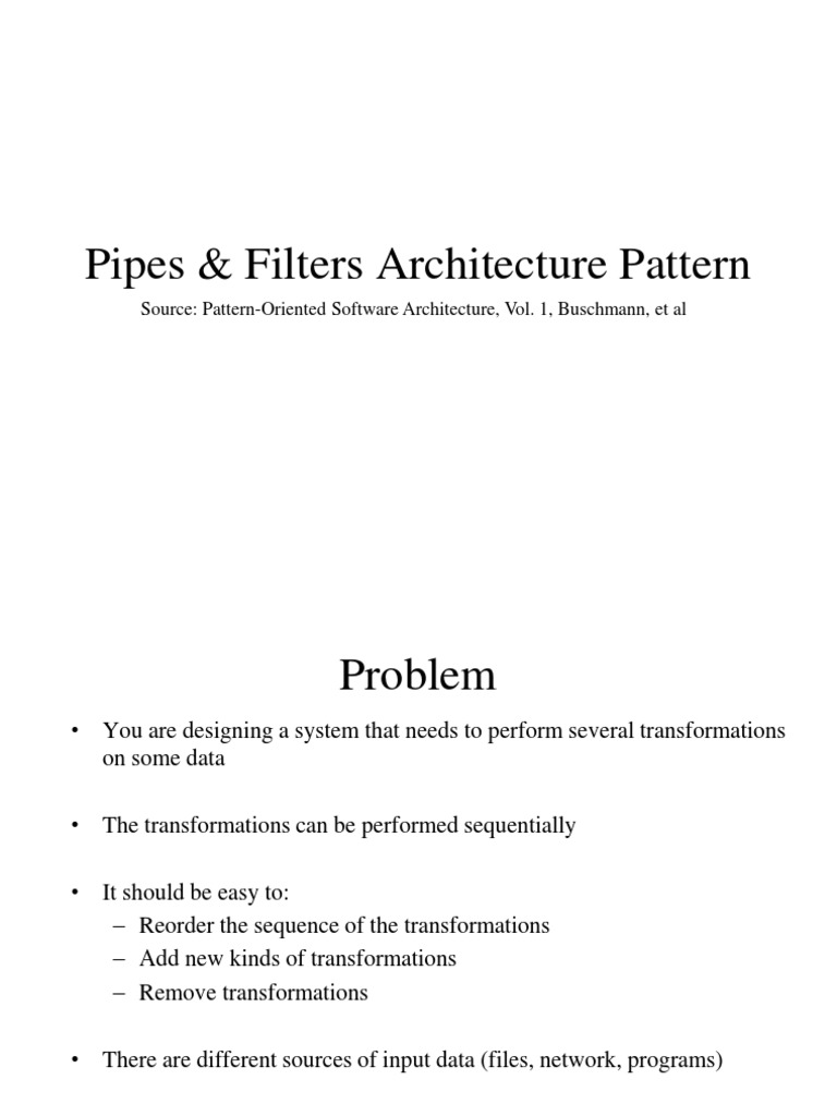 Pipes and Filters | PDF | Filter (Signal Processing) | Passivity ...