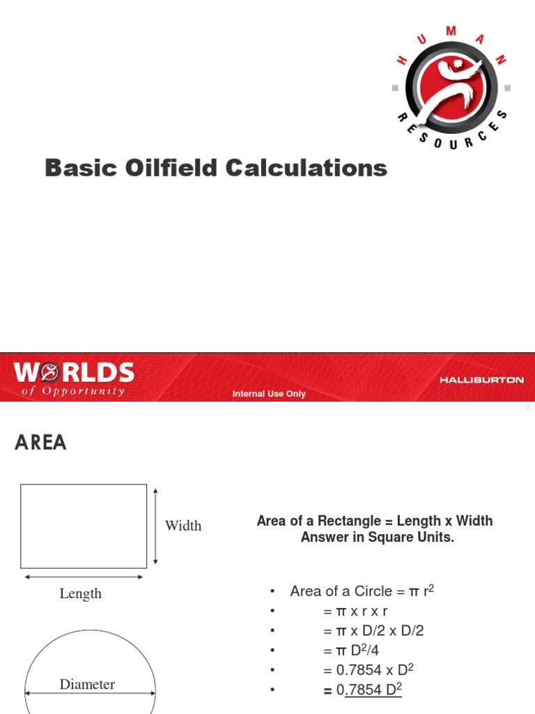 Basic Oilfield Calculations | PDF | Pressure | Volume