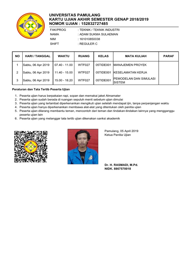 Kartu - Uas (Unpam) | PDF