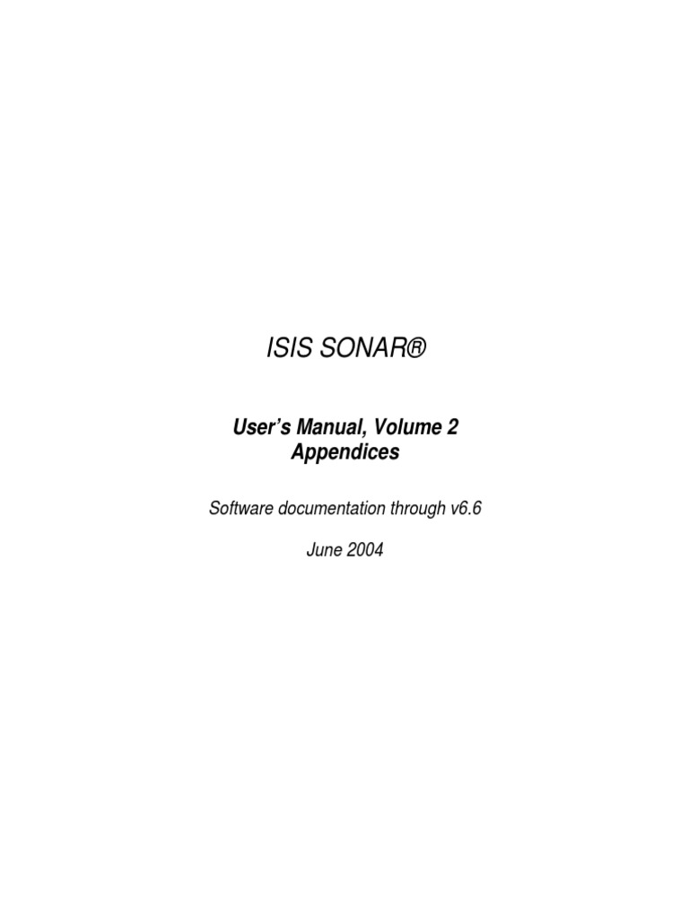 Isis Manual Vol. 2 | PDF | Integer (Computer Science) | File Format