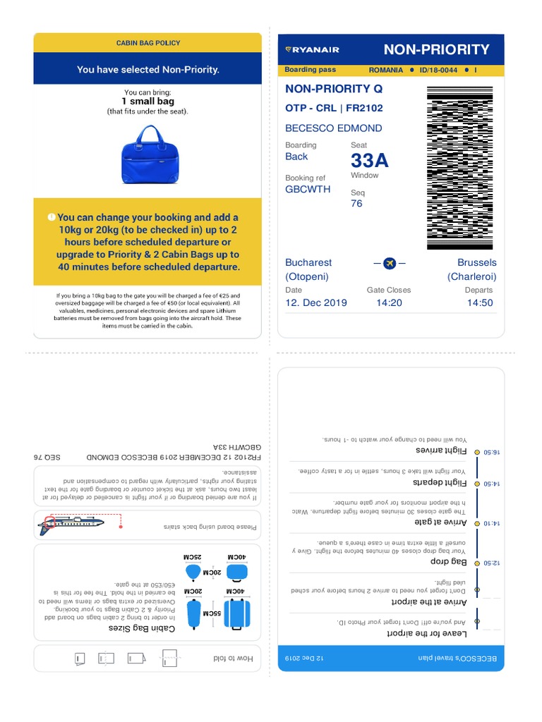 Boarding Pass PDF | PDF | Aviation