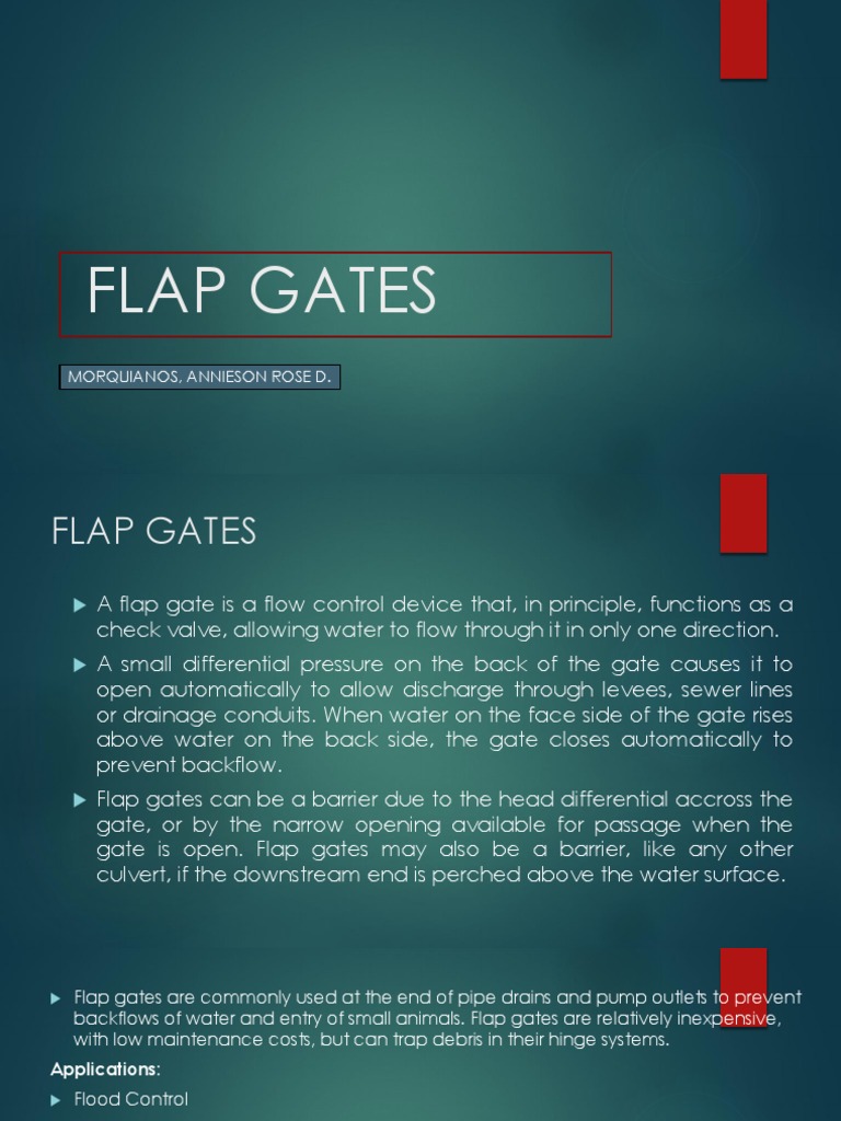 Flap Gates | PDF | Valve | Tide