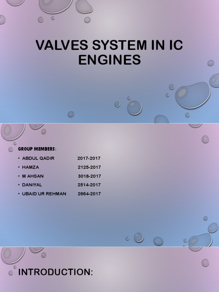 Valve Systems in IC Engines Explained | PDF | Internal Combustion ...