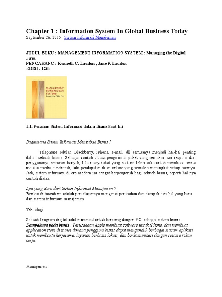 SIM BAB 1 Sampai 15 Loudon | PDF