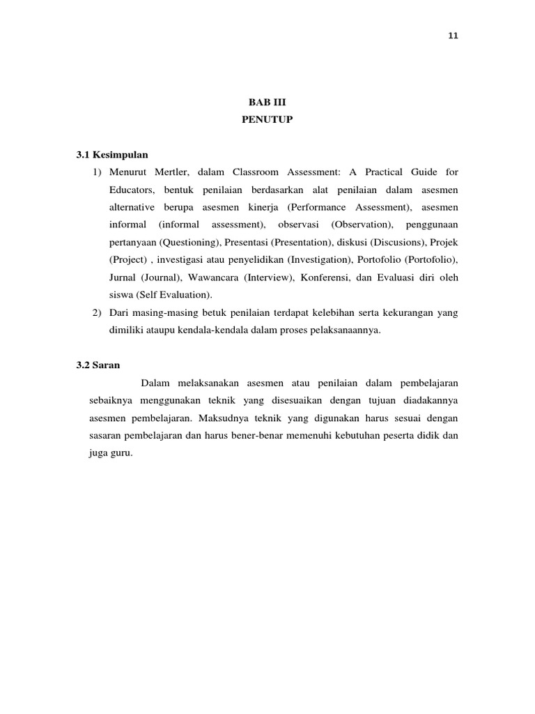 Bab III Penutup | PDF