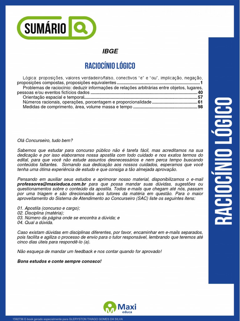 02 Raciocinio Logico PDF | PDF | Lógica | Lógica matemática